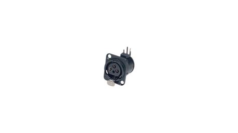 Nc Fd H B Neutrik Xlr Panel Mount Female Receptacle Socket Right Angle Pcb Poles