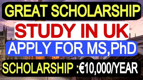 British Council Great Scholarships For Uk 2024 2025 Ms And Phd Youtube