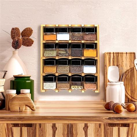 Multifunctional 16 Grid Kitchen Seasoning Storage Rack At Mighty Ape NZ