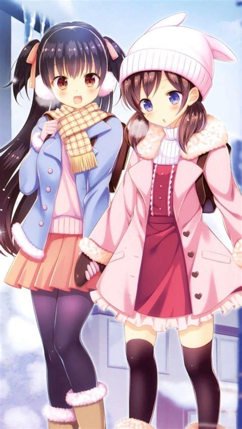 Anime Cute Friends Wallpapers Wallpaper Cave