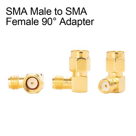 Sma Male To Sma Female 90° Adapter Gold Plated Brass Body High Temp