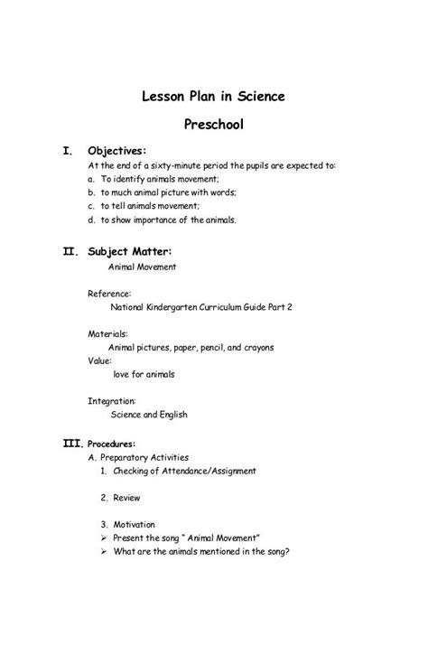 Integrated Lesson Plan In Science