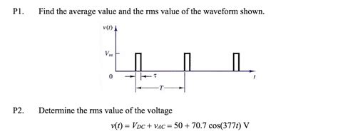 Solved Calculate The Average And Rms Value Of The Followi Cheggcom Images