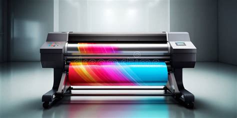 Professional Large Format Plotter Printer In Office Generative Ai