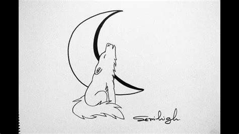 Download Wolf And Moon Pencil Drawings смотрите и скачивайте