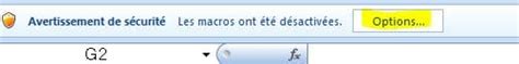 Débloquer les macros
