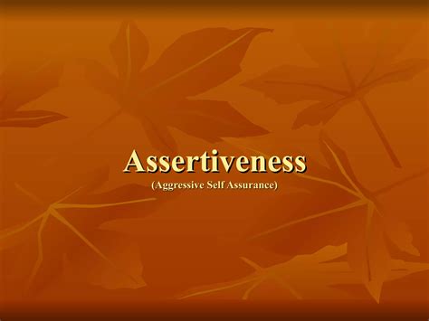Assertiveness Ppt