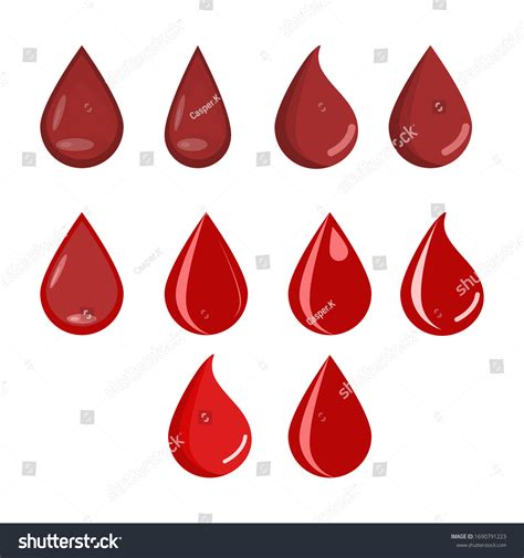 Red Blood Drop Symbol Flat Design Stock Vector Royalty Free