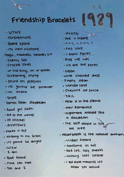1989 Taylor Swift Friendship Bracelet Ideas Diseños De Pulseras Pulseras De La Amistad