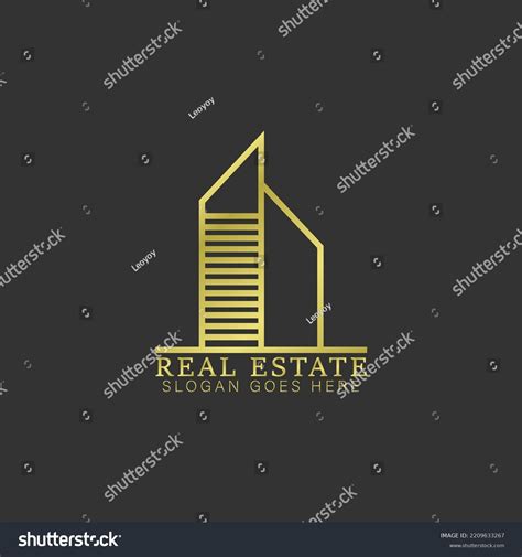 Real Estate Agent Logo Simple Design Stock Vector Royalty Free