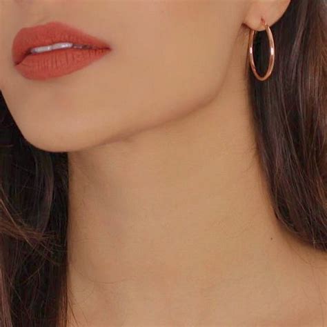 Perfect Jawline Skinny Face Vision Board Rose Gold Hoop Earrings