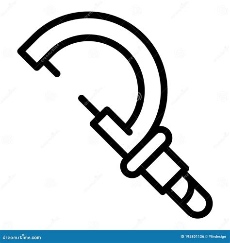 Inch Micrometer Icon Outline Style Vector Illustration 195801136