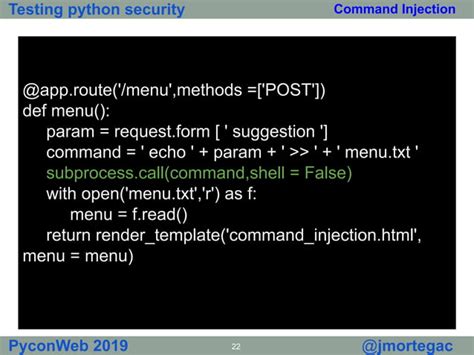 Testing Python Security Pyconweb Ppt