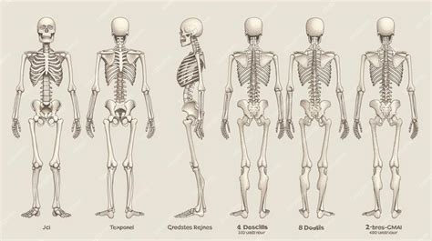 Premium Vector A Diagram Of A Human Skeleton With The Names Of The