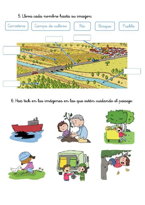 Los Paisajes Ficha Interactiva Education Comics Paisajes