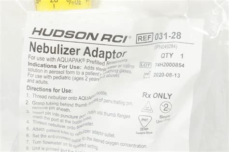 Teleflex 031 28 Hudson Rci Nebulizer Adaptor