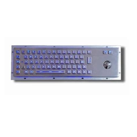 Stainless Steel 89 Keys Industrial Metal Keyboard With Trackball Or