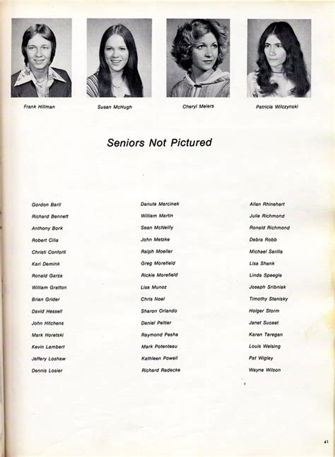 1977 Yearbook Seniors Center Line High School Memories