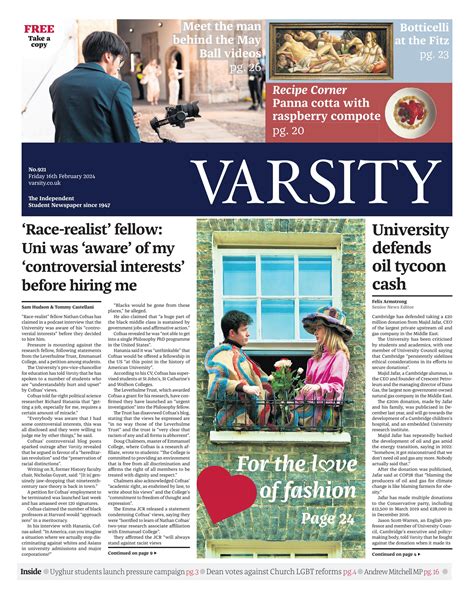 Varsity Issue 921 By Varsity Publications Ltd Issuu