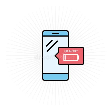 Phone Low Battery Icon Stock Vector Illustration Of Icon Energy 200482413