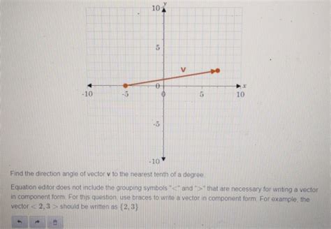 Solved 10 Y Find The Direction Angle Equation Editor Does Not Include