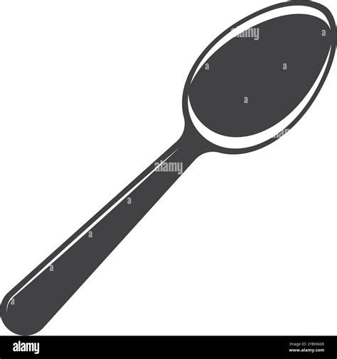 Spoon Icon In Flat Style Teaspoon Vector Illustration On Isolated