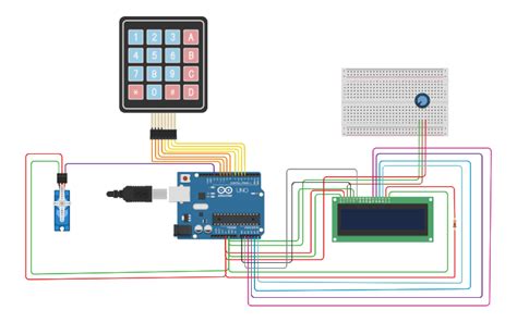 Circuit Design Door Locking System Tinkercad
