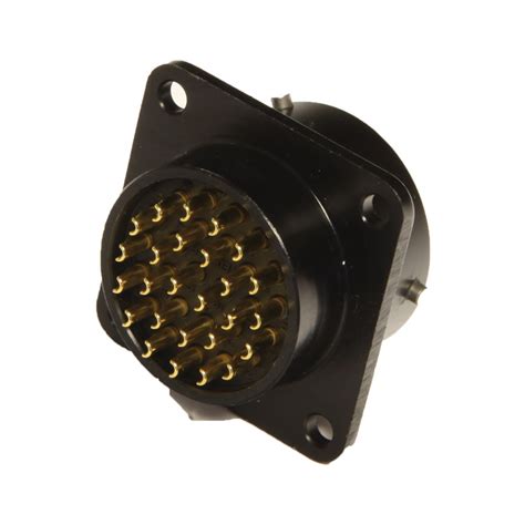 Bayonet Lock Ob Connector 26 Pin Panel Socket With Bayonet Pins Black