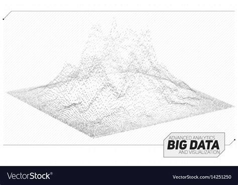 Abstract 3d Big Data Visualization Royalty Free Vector Image