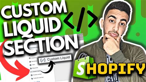 how to add custom liquid section in shopify youtube