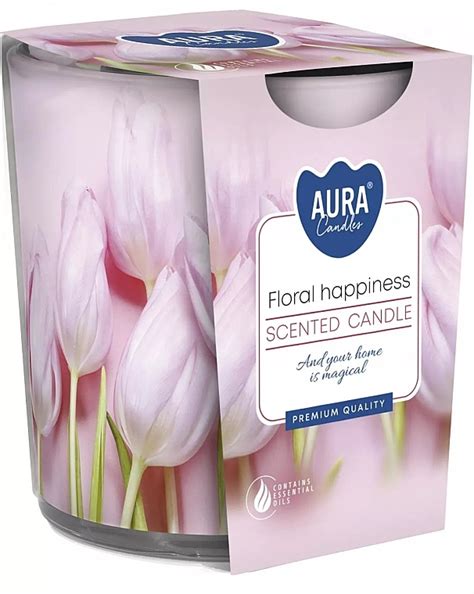 Ароматическая свеча в стакане Цветочное счастье Bispol Scented