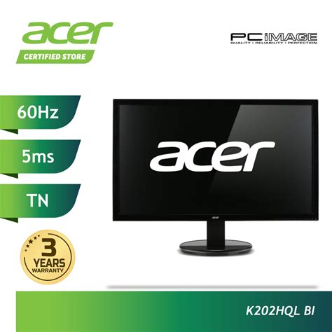 Acer K Hql Flat Monitor With Hdmi Port Tn Panel Hd X Ms Response Time Vesa