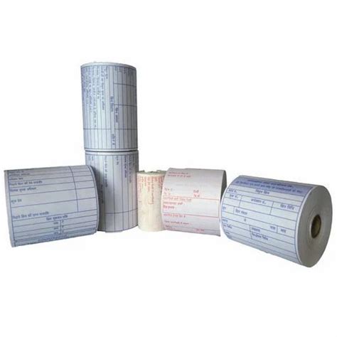 Eco Friendly Rectangular White Printed Thermal Paper Rolls For Industrial Size Standard At Best