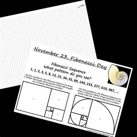 Fibonacci Math And Art Project Fibonacci Sequence Spiral Rectangle Golden