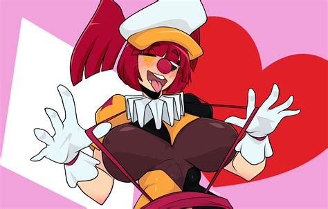 Rule 34 Blush Breasts Clown Clown Girl Clown Nose Gloves Hat