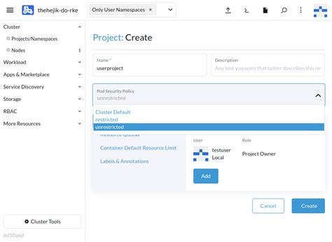 Add Edit Project When Cluster Has Psp Enabled · Issue 4018 · Rancher