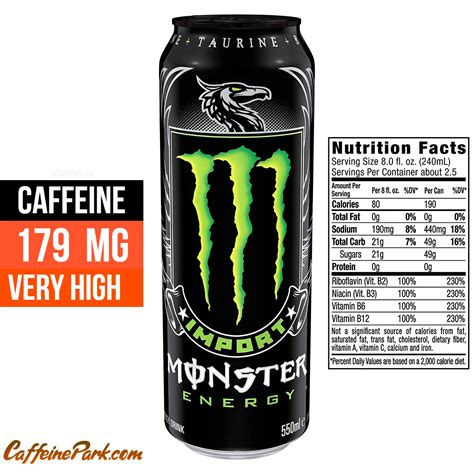 Monster Import Caffeine Content How Much Is In