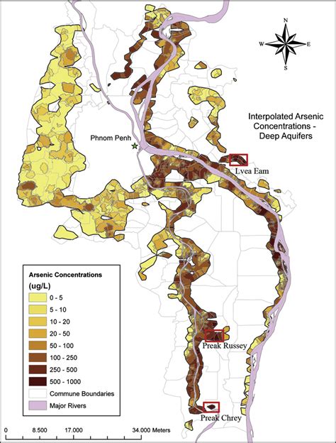 Arsenic Concentration Gradient Map Of Kandal Province Download