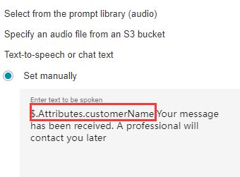 In Amazon Connect Flow I Can Only Get The Properties That I Circled Issue Amazon