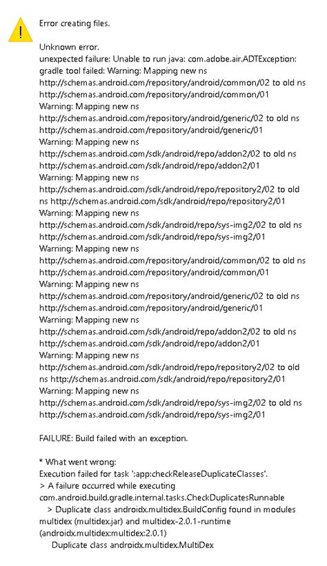 I Taked This Message While Publish Animate To Aab · Airsdk Adobe Runtime Support · Discussion