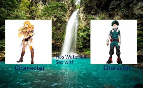 Yang Has Waterfall Sex With Izuku By Kecskefighter28 On Deviantart