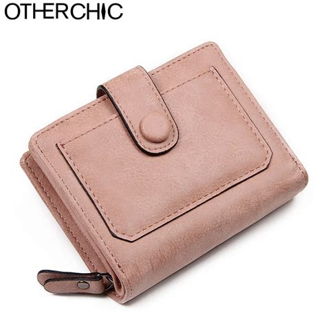 Otherchic Nubuck Leather Women Short Wallets Ladies Small Wallet Zipper