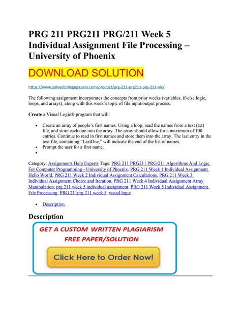 prg 211 prg211 prg 211 week 5 individual assignment file processing