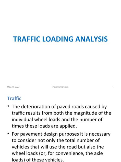 Traffic Loading Analysis Pdf Traffic Road