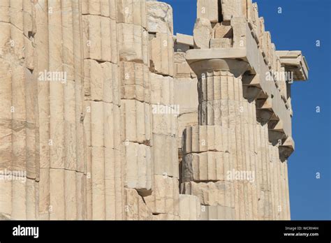 Parthenon Columns Acropolis Of Athens Stock Photo Alamy