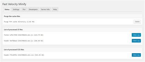 Fast Velocity Minify Wp Craft
