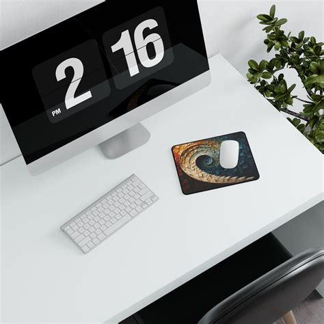 Fibonacci Flourish Mouse Pad Fibonacci Workspace Spiral Serenity