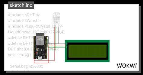 DHT22 LCDI2C ESP 13 12 24 228 Wokwi ESP32 STM32 Arduino Simulator