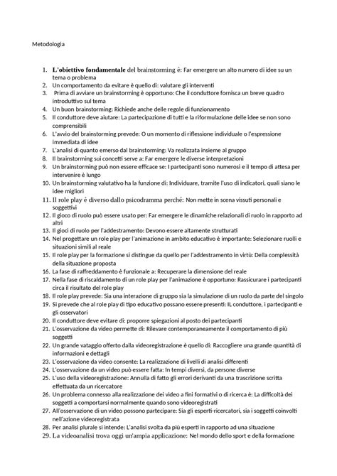 Domande Metodologia Mercatorum Docsity