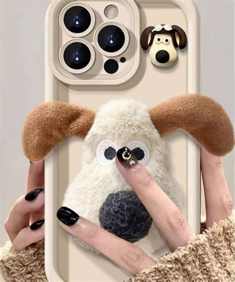 주문제작 💕 그로밋 강아지 입체 인형 털 브라운 케이스 갤럭시 S24 S23 S22 A24 A34 아이폰 15 14 13 에이블리